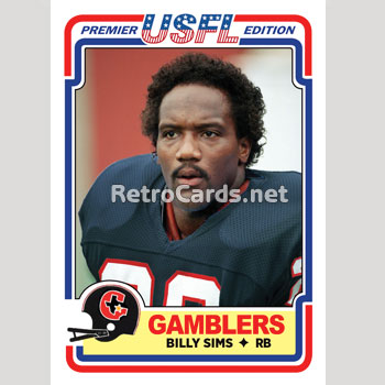 1984T Billy Sims Houston Gamblers – RetroCards
