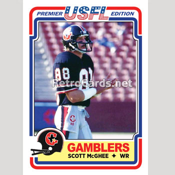 1984T Scott McGee Houston Gamblers – RetroCards