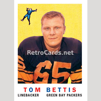 1959t Tom Bettis Green Bay Packers Retrocards
