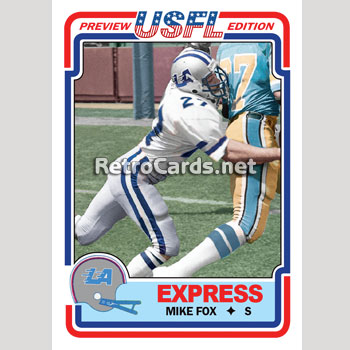 1983T Mike Fox Los Angeles Express – RetroCards
