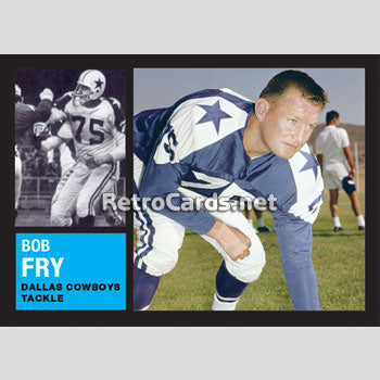 1962T Bob Fry Dallas Cowboys – RetroCards