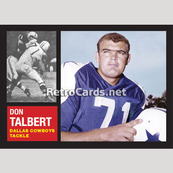 1962T Don Talbert Dallas Cowboys – RetroCards
