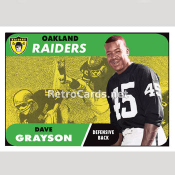 1968T Dave Grayson Oakland Raiders – RetroCards