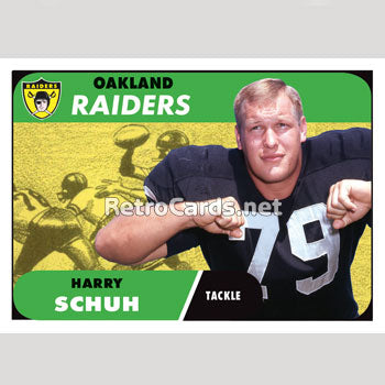 1968T Harry Schuh Oakland Raiders – RetroCards