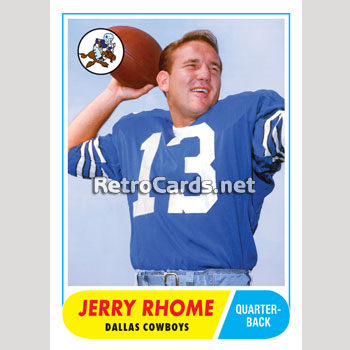 1968T Jerry Rhome Dallas Cowboys – RetroCards