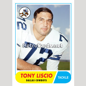 1968T Tony Liscio Dallas Cowboys – RetroCards