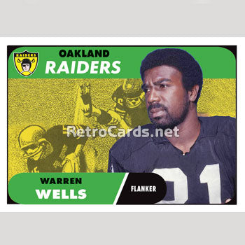 1968T Warren Wells Oakland Raiders – RetroCards