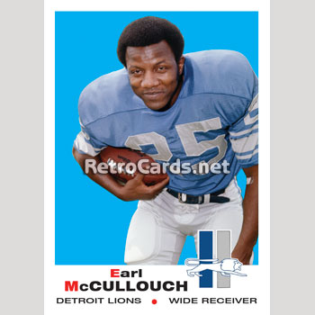 1969T Earl McCullouch Detroit Lions – RetroCards