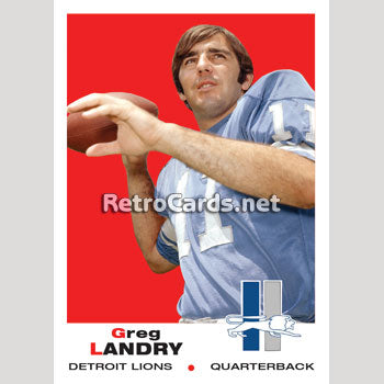 1969T Greg Landry Detroit Lions – RetroCards