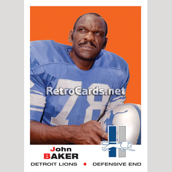 1969T John Baker Detroit Lions – RetroCards