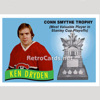 1971-72O Ken Dryden Conn Smythe Trophy – RetroCards