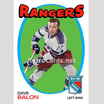 1971-72O Dave Balon New York Rangers – RetroCards