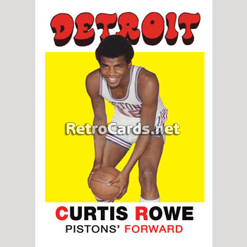 1971-72T Curtis Rowe Detroit Pistons – RetroCards