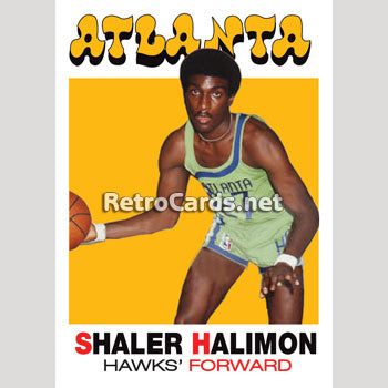 1971-72T Shaler Halimon Atlanta Hawks – RetroCards