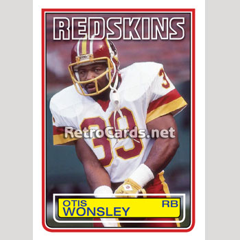 1983T Otis Wonsley Washington Redskins – RetroCards
