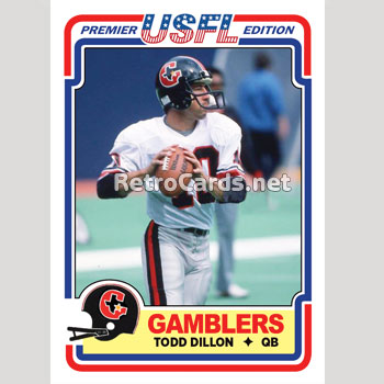 1984T Todd Dillon Houston Gamblers – RetroCards
