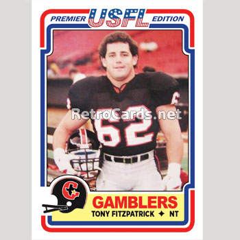 1984T Tony Fitzpatrick Houston Gamblers – RetroCards