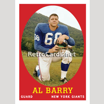 1958T Al Barry New York Giants – RetroCards