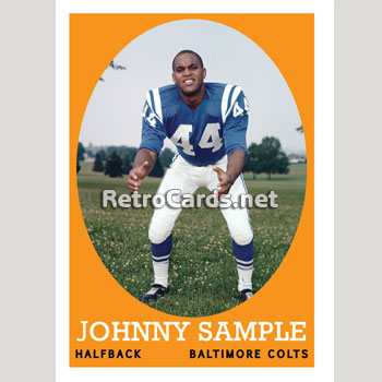 1958T Johnny Sample Baltimore Colts – RetroCards