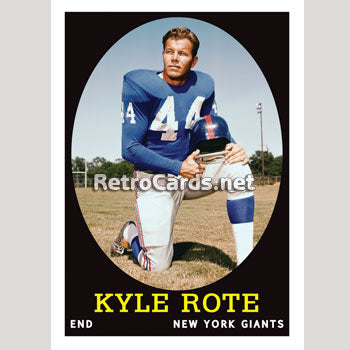 1958T Kyle Rote New York Giants – RetroCards