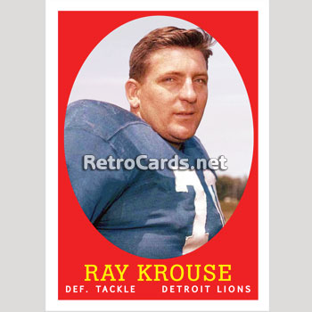 1958T Ray Krouse Detroit Lions – RetroCards