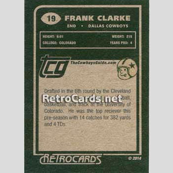 1960T Frank Clarke Dallas Cowboys – RetroCards