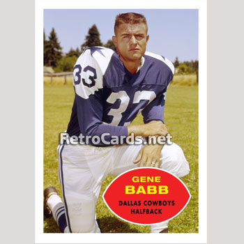 1960T Gene Babb Dallas Cowboys – RetroCards