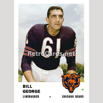1961F Bill George Chicago Bears – RetroCards