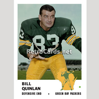 1961F Bill Quinlan Green Bay Packers – RetroCards