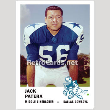 1961F Jack Patera Dallas Cowboys – RetroCards