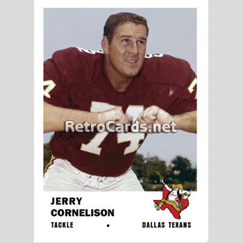 1961F Jerry Conelison Dallas Texans – RetroCards
