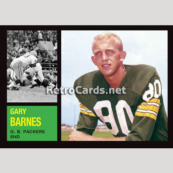 1962T Gary Barnes Green Bay Packers – RetroCards
