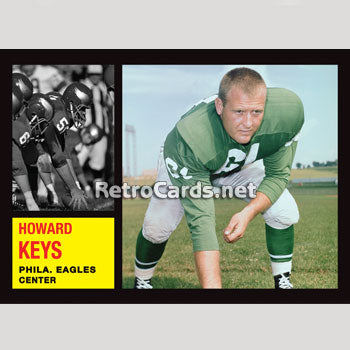 1962T Howard Keys Philadelphia Eagles – RetroCards