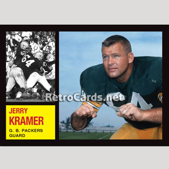 1962T Jerry Kramer Green Bay Packers – RetroCards