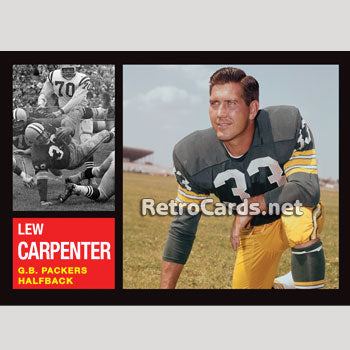 1962T Lew Carpenter Green Bay Packers – RetroCards