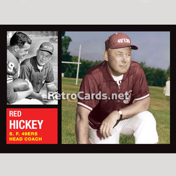 1962T Red Hickey San Francisco 49ers – RetroCards