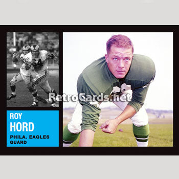 1962T Roy Hord Philadelphia Eagles – RetroCards