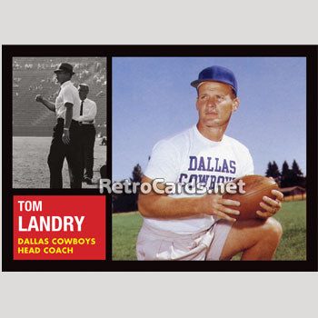 1962T Tom Landry Dallas Cowboys – RetroCards