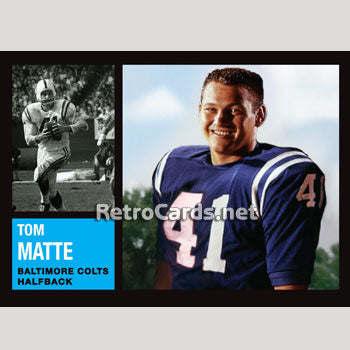 1962T Tom Matte Baltimore Colts – RetroCards