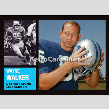 1962T Wayne Walker Detroit Lions – RetroCards