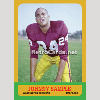 1963T Johnny Sample Washington Redskins – RetroCards