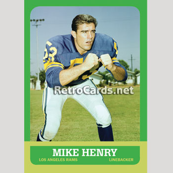 1963T Mike Henry Los Angeles Rams – RetroCards