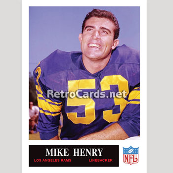 1965P Mike Henry Los Angeles Rams – RetroCards