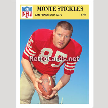 1966P Monty Stickles San Francisco 49ers – RetroCards