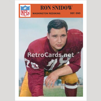 1966P Ron Snidow Washington Redskins – RetroCards