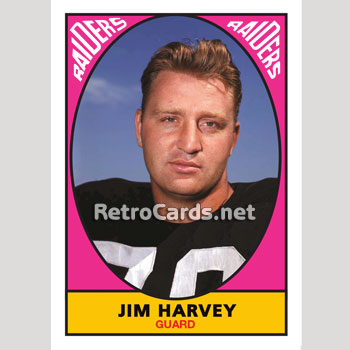 1967T Jim Harvey Oakland Raiders – RetroCards