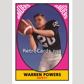1967T Warren Powers Oakland Raiders – RetroCards