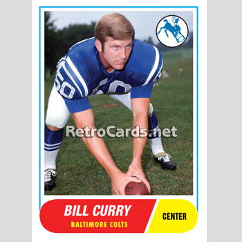 1968T Bill Curry Baltimore Colts – RetroCards