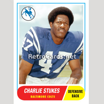1968T Charlie Stukes Baltimore Colts – RetroCards