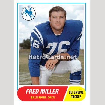 1968T Fred Miller Baltimore Colts – RetroCards